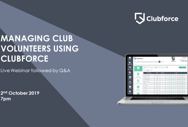 Managing Club Volunteers using Clubforce - Clubforce