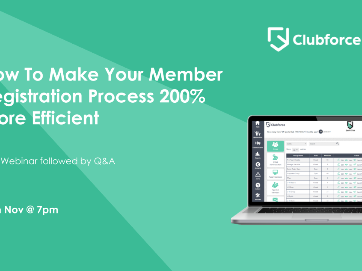 Make Your Member Registration 200% More Efficient - Clubforce