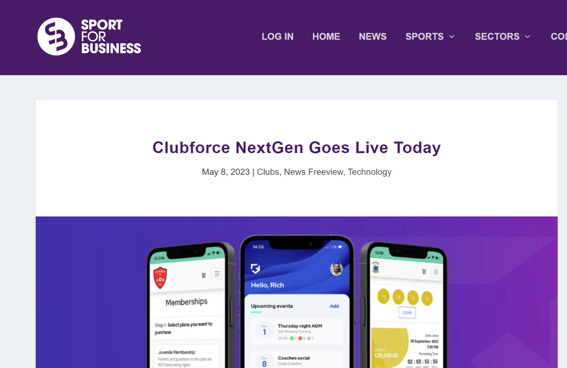 Clubforce NextGen Goes Live Today - Clubforce