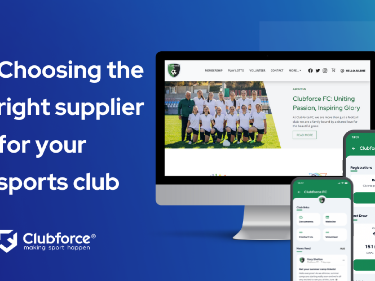Choosing the right supplier for your sports club - Clubforce